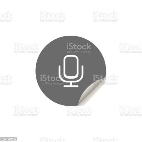 麥克風圖示移動概念和 Web 應用程式的 Web 圖示元素貼紙式麥克風圖示可用於 Web 和移動應用程式向量圖形及更多analog圖片