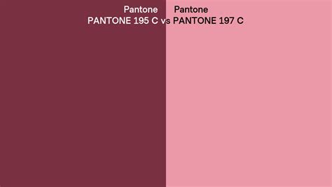 Pantone 195 C Vs Pantone 197 C Side By Side Comparison