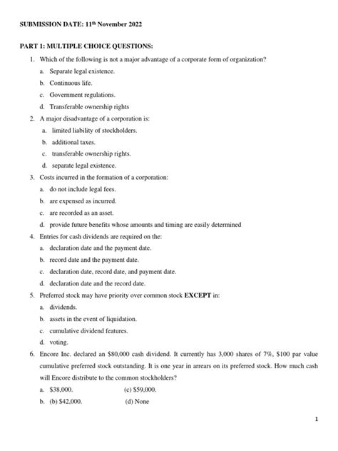 Chapter 13 14 Review Questions Download Free Pdf Stocks Retained Earnings