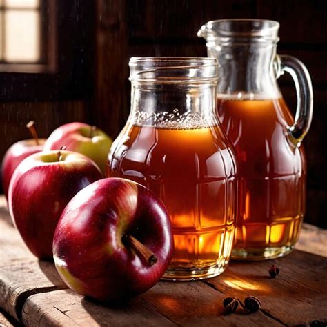 Premium Photo Apple Cider Apple Liquer Alcoholic Liquor Mixed Drink