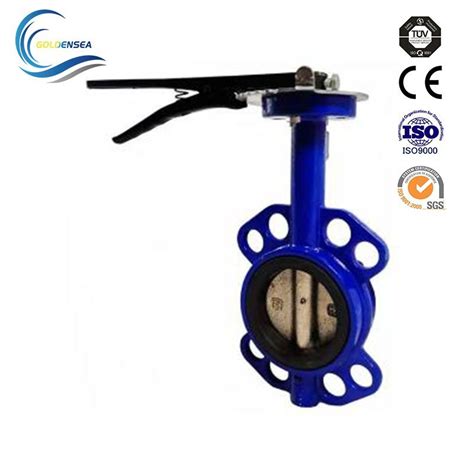 Cast Iron Ductile Iron Pn Class JIS K K Wafer Type Butterfly Valve With Lever