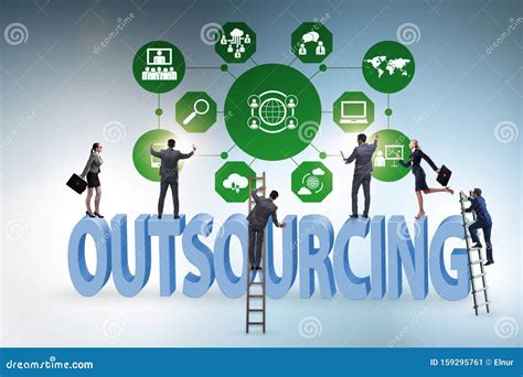 Concept Of Outsourcing In Modern Business Stock Image Image Of