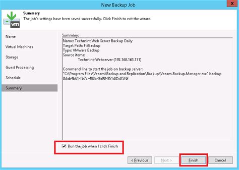 how to create a backup job in veeam backup and replication ~ techmint