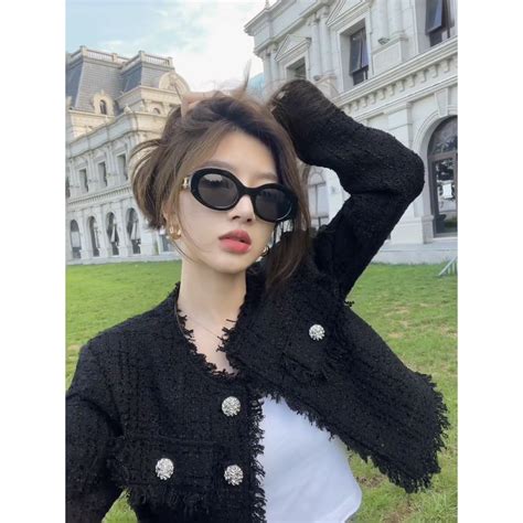 Tootoo高级感超好看小香风外套女秋季新款设计感韩系圆领短款上衣tootoo凸凸韩系定制
