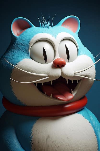 Doraemon Cartoon Character In Playful Design Premium Ai Generated Image