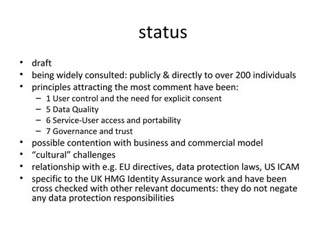 Uk Identity Assurance Programme Ida Draft Principles Ppt