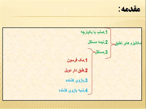 دانلود پاور پوینت سیستم تعلیق طبق دار و طبق دار دوبل