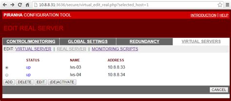 setting up a load balancing lvs nat cluster with piranha lisenet