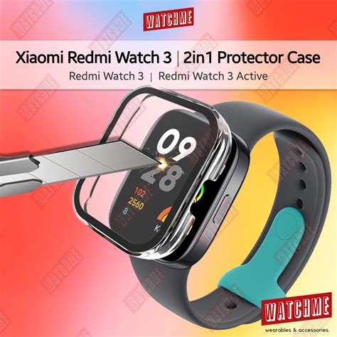 Xiaomi Redmi Watch 3 Watch 3 Active Protector Case 2in1 Hard Casing With Screen Glass Cover