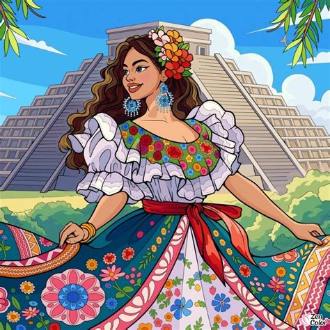 Pin By Polly Henley On Colored Pages In 2025 Mexican Culture Art