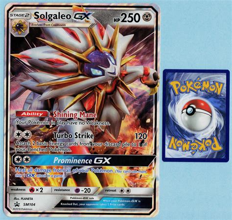 Pokemon Card Jumbo Solgaleo Gx Sm104 Promo Values Mavin