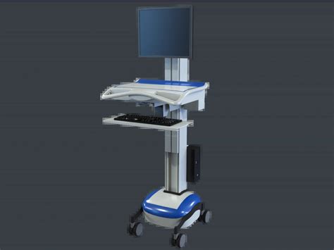 Medical Mobile Computer Cart 3d Model Realtime 3d Models World