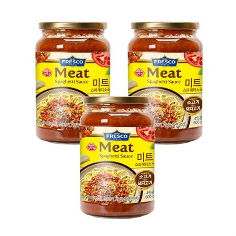 오뚜기 프레스코 미트 스파게티소스 600g 3개 티몬