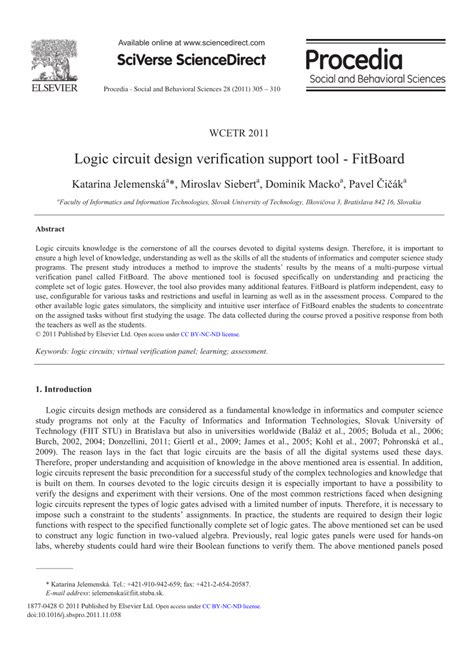 Pdf Logic Circuit Design Verification Support Tool Fit Board