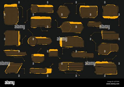 Futuristic Callouts Frames Hud Textbox Cyberpunk Sports Game Digital