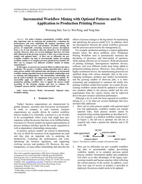 PDF Incremental Workflow Mining With Optional Patterns And Its Application To Production