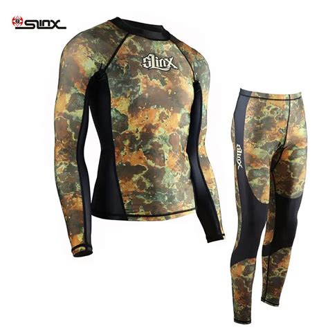 Mens Camouflage Wetsuits Upf50 Uv Mens Rash Guard Swimwear For