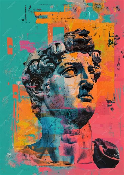 Premium Photo Vibrant Abstract Classical Statue