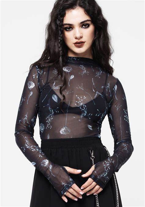 Empathy High Neck Mesh Top Disturbia