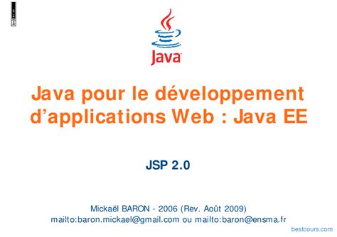 PDF Servlet JSP 2 Cours Et Formation Gratuit