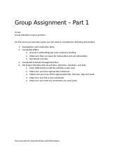 Group Assignment S2022 Docx Group Assignment Part 1 Group Group Members Names And IDs For