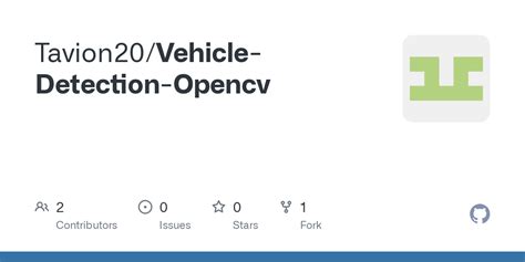 Github Tavion20vehicle Detection Opencv