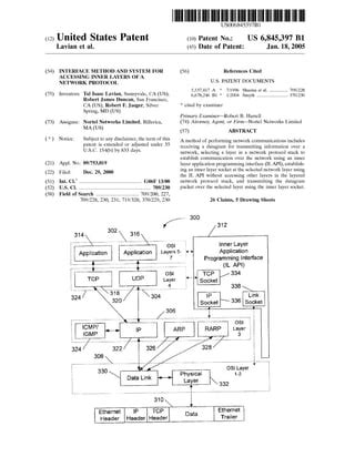 Interface Method And System For Accessing Inner Layers Of A Network Protocol PDF