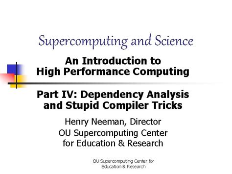 Supercomputing And Science An Introduction To High Performance