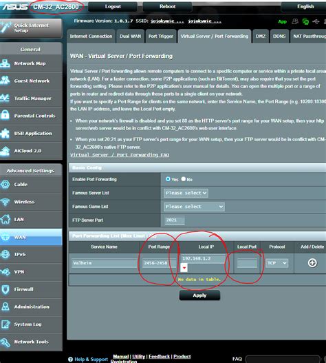 How To Port Forward On Asus Router Valheim