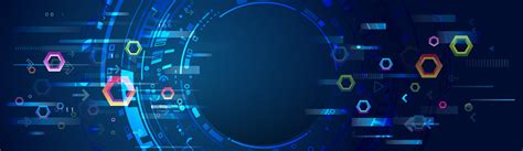 광범위한 사이버 보안 인터넷 및 네트워킹 개념 추상적인 글로벌 공상 과학 개념 파란색 배경에 디지털 인터넷 통신 다양한 기술 요소가 있는 하이테크 벡터 일러스트레이션 0명에