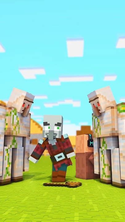 Iron Golem Vs Villagers 😂 Minecraft Shorts Video Shorts Viralshorts