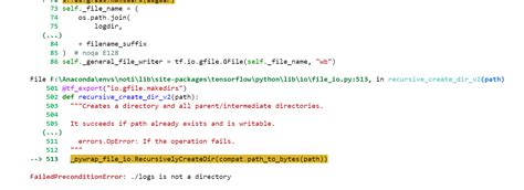 summarywriter 报错 ： failedpreconditionerror traceback most recent call