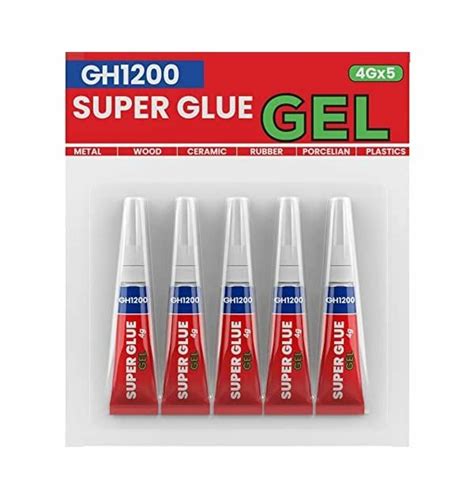 4gx 5 밸류 팩 슈퍼 글루 젤 다목적 막힘 방지 캡 빠르고 강한 접착 접착제 Diy 공예 등을 위한 시아노아크릴레이트 접착제