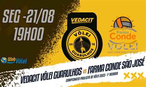 Link para Vedacit Guarulhos x Farma Conde São José Web Vôlei