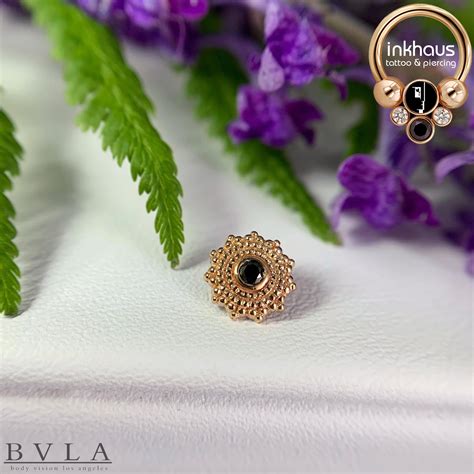 Bvla 14 Karat Rose Gold Afghan W Genuine Black Diamond Inkhaus