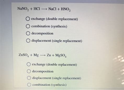 Solved Classify Each Of These Reactions Ba Cio Bacl Chegg