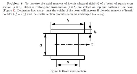 310 Problem From Strength Of Materials Modified Beam Cross Section
