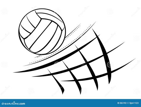 Black And White Volleyball Net Clipart