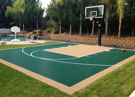SnapSports Backyard Home Court Build Basketball Court Garden