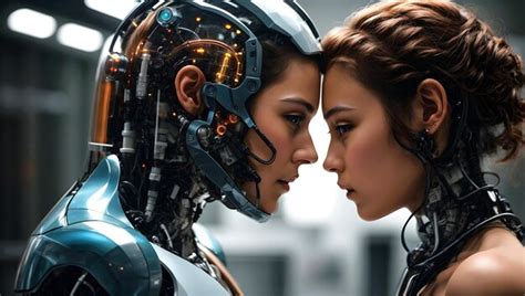 Premium Ai Image Robot Human Interaction Concept Relationship