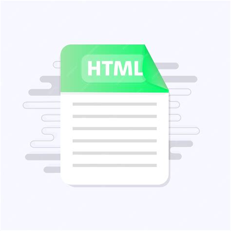 Premium Vector Html File Icon Flat Design Graphic Illustration Vector