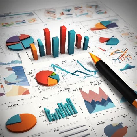 Graph Is On A Table With A Pen And A Ruler With A Graph On It Premium