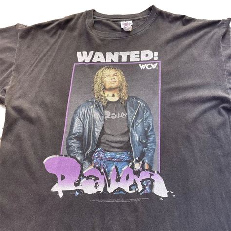 Vintage Vintage 1998 Rare Wcw Raven Wanted Poster T Shirt Grailed