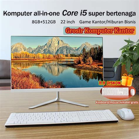 Jual Komputer Kasir Pc Core I7 Computer All In One Full Set 22 24 Inch IPS Ram 8g 256 512gb SSD
