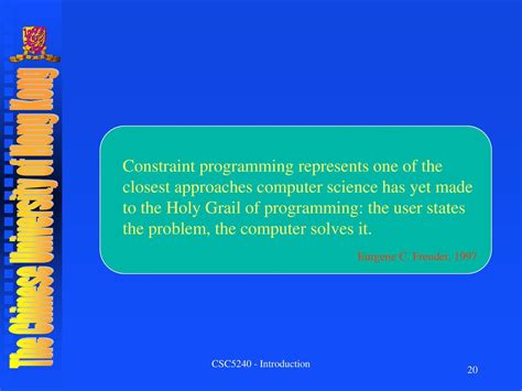Csci 5240 Combinatorial Search And Optimization With Constraints Ppt