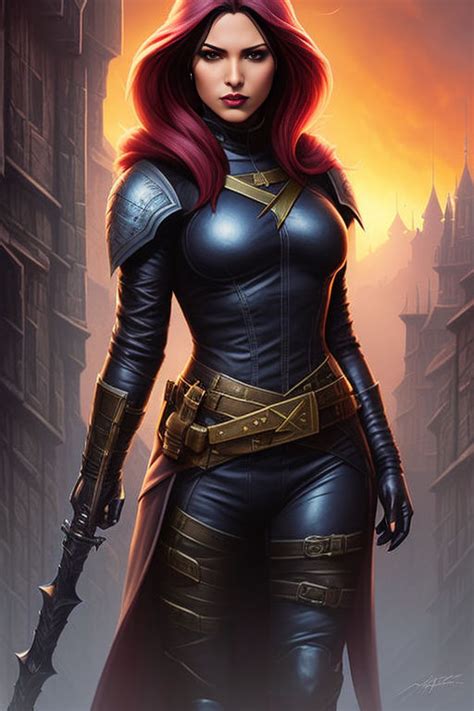 Red Haired Female Rogue By Fantscifi On Deviantart