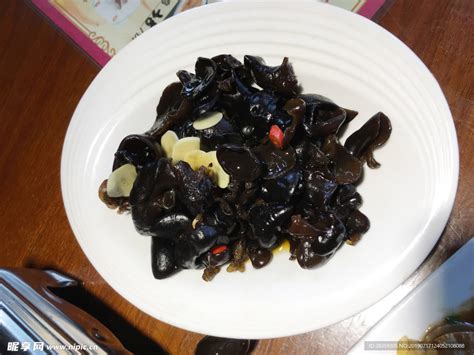凉拌云耳 木耳摄影图 传统美食 餐饮美食 摄影图库 昵图网