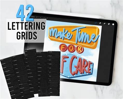 Paid And Free Procreate Lettering Composition Grids