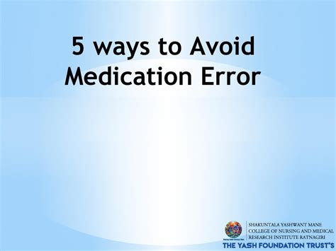 5 Ways To Avoid Medication Error By Pranav Mane Issuu