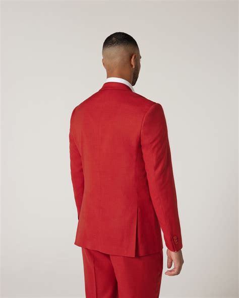 Slim Stretch Tailored Jacket Red Suit Jackets Politix